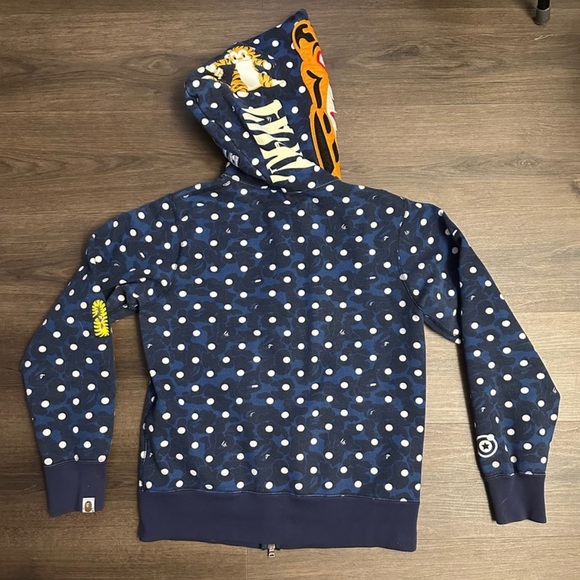 Bape | Shirts | Bape A Bathing Ape Blue Abc Camo Polka Dot Bape Tiger ...